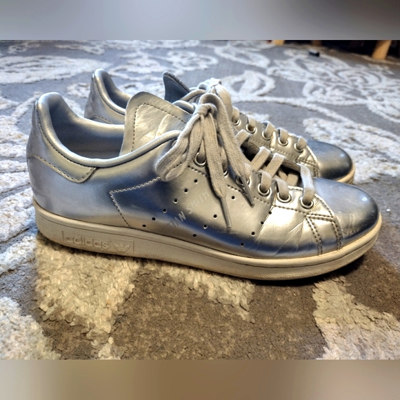 adidas | Shoes | Stan Smith Adidas Metallic Silver Special Edition ...
